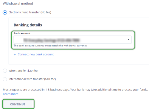 How to place a withdrawal request