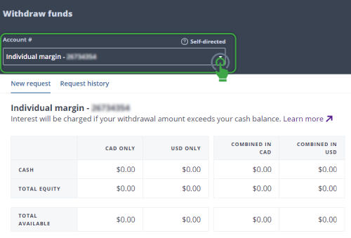 How to place a withdrawal request