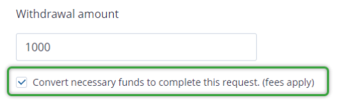 How to place a withdrawal request